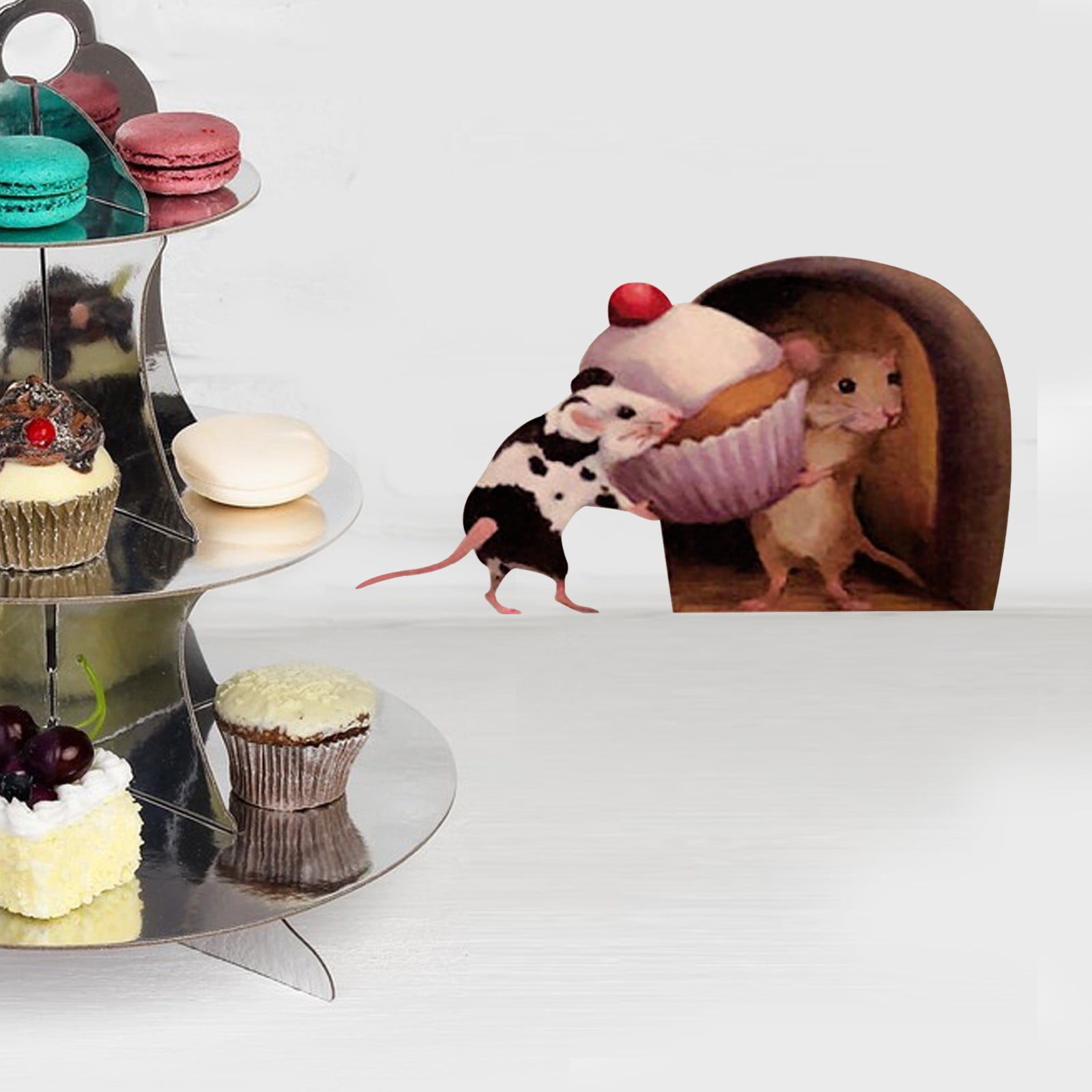 AZZAKVG Scaredy Mice Hole 3D Wall Sticker Realistic - Walmart.com