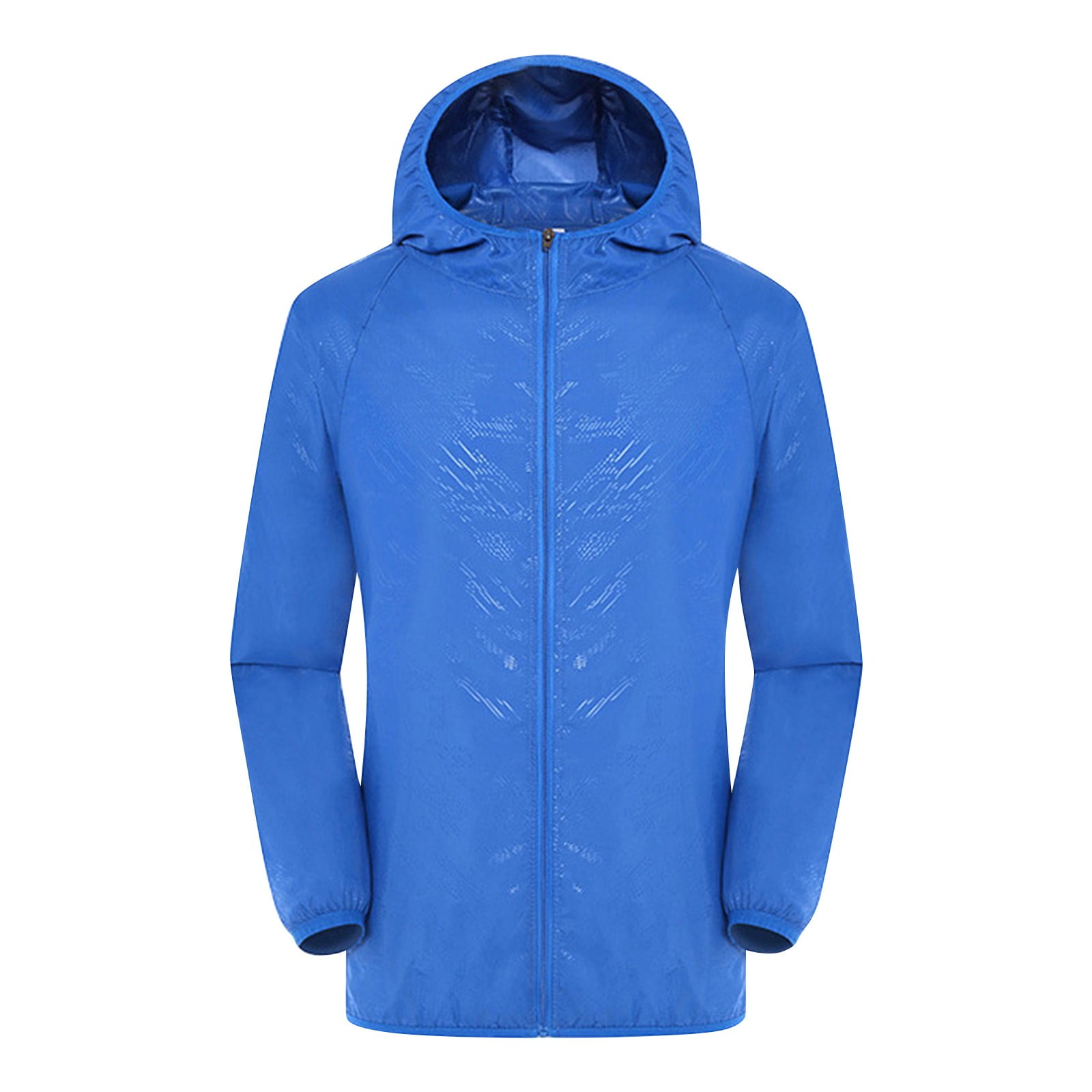 AZZAKVG Women Solid Rain Jacket Outdoor Plus Size Hooded Windproof ...