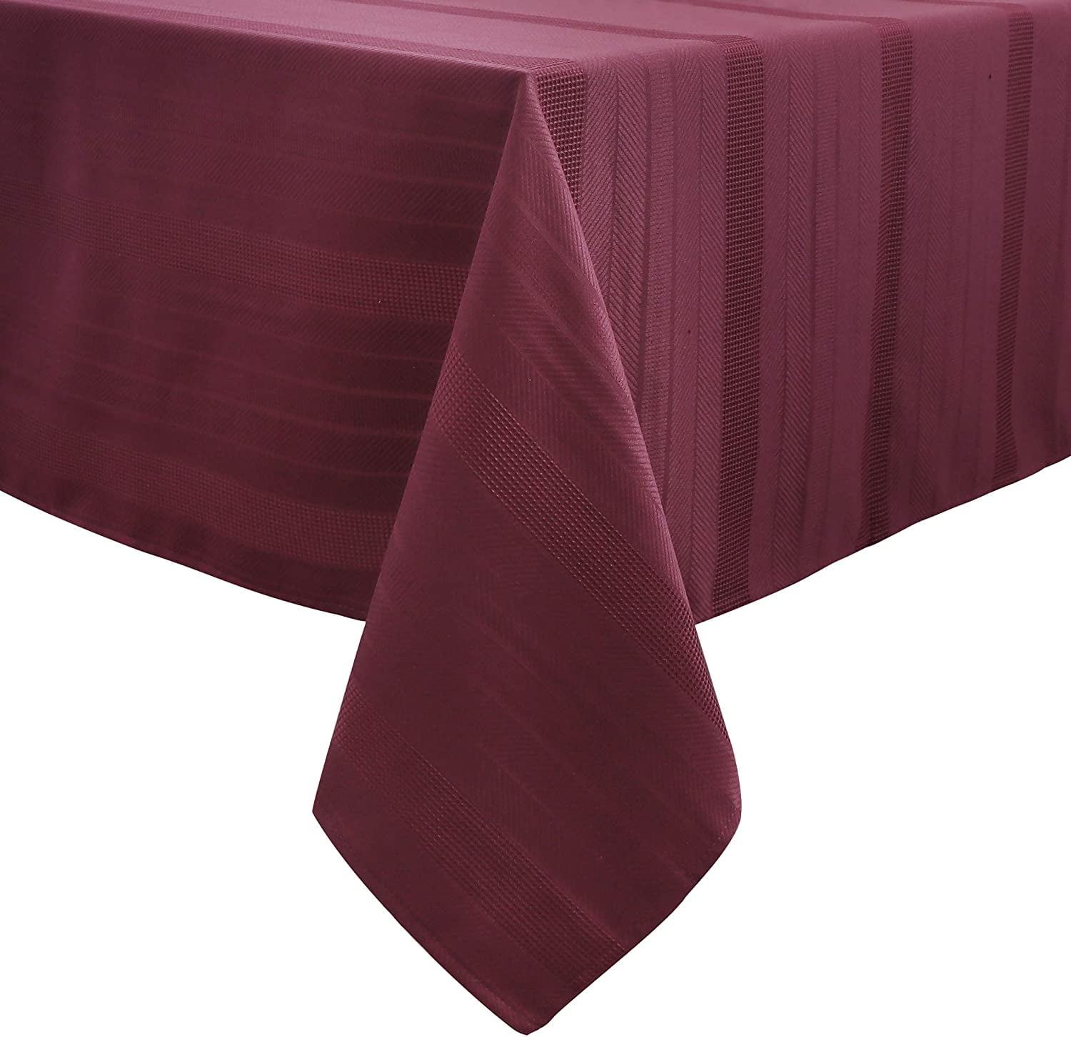 AZZCIA Christmas Waffle Stripe Rectangle Oblong Tablecloth 60"x102 ...