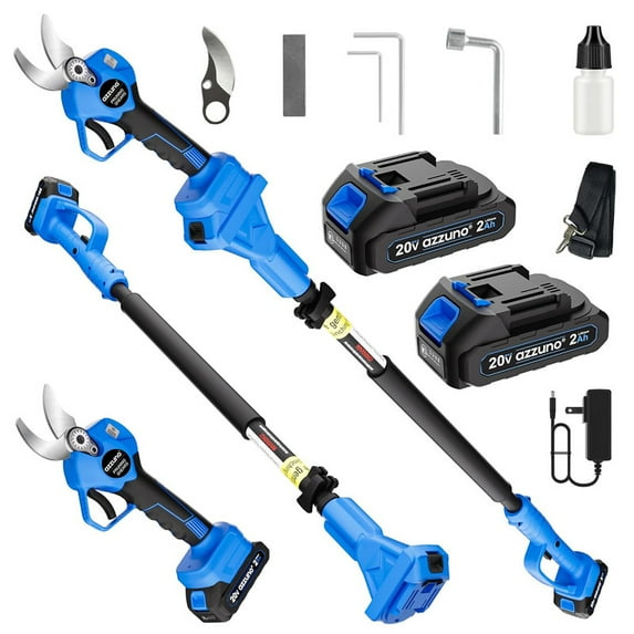 AZZUNO 20V 2-IN-1 Electric Pole Pruning Shears: 1.4 Inch Cordless Long ...