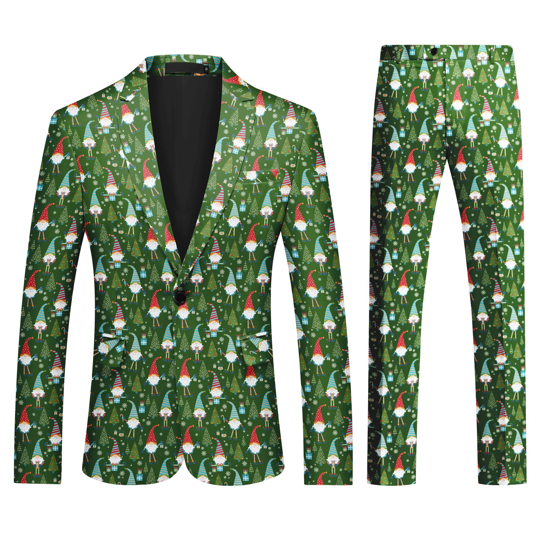 AZoiNM Men's Christmas Suit 2 Piece Set, Funny Printed Holiday Party ...