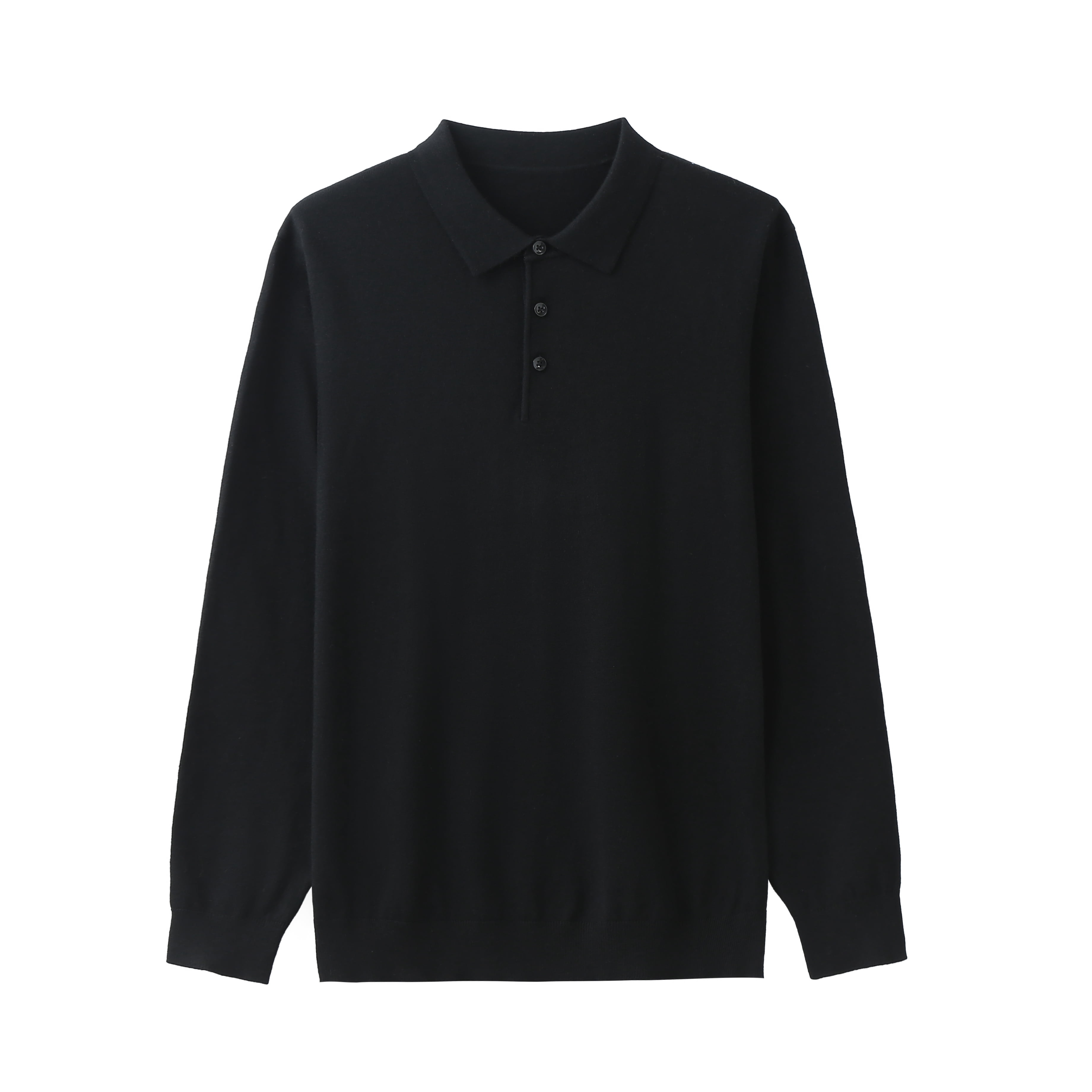 AZoiNM Men's Long Sleeve V-Neck Knit Polo Sweater, Soft Solid Color ...