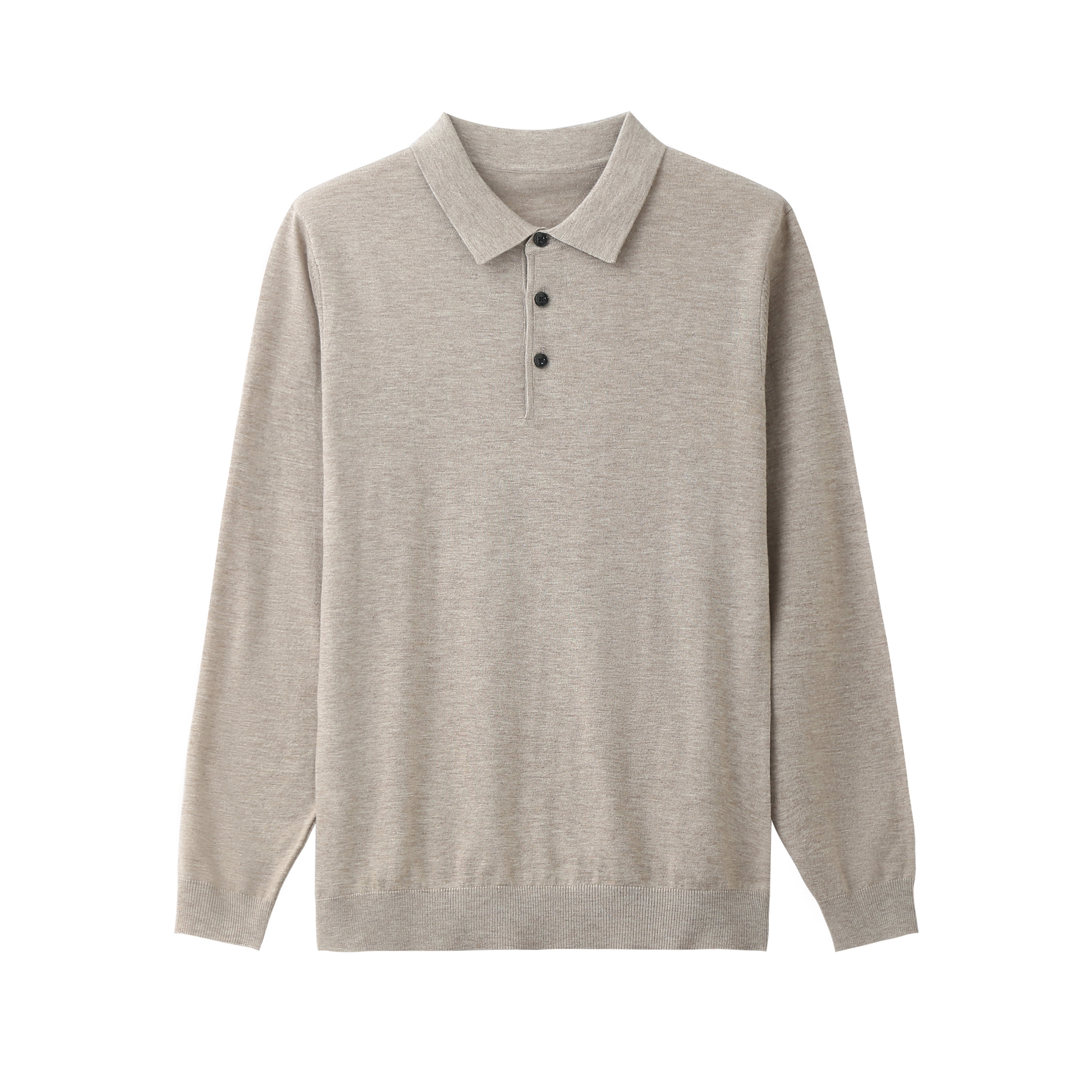 AZoiNM Men's Long Sleeve V-Neck Knit Polo Sweater, Soft Solid Color ...