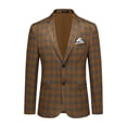 AZoiNM Men's Plaid Blazer Sport Coat, Regular Fit 2-Button Single ...