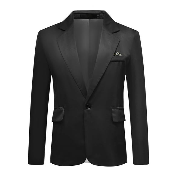 AZoiNM Men's Slim Fit One Button Blazer Center Vent Wrinkle-Free ...