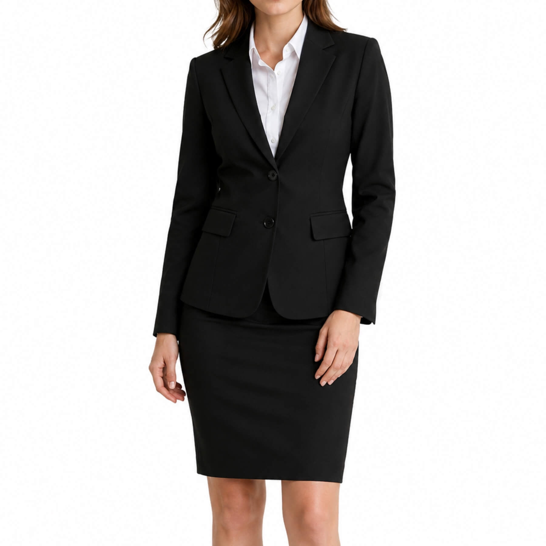 AZoiNM Women's Business Skirt Suit Set, 2-Piece Long Sleeve Blazer ...