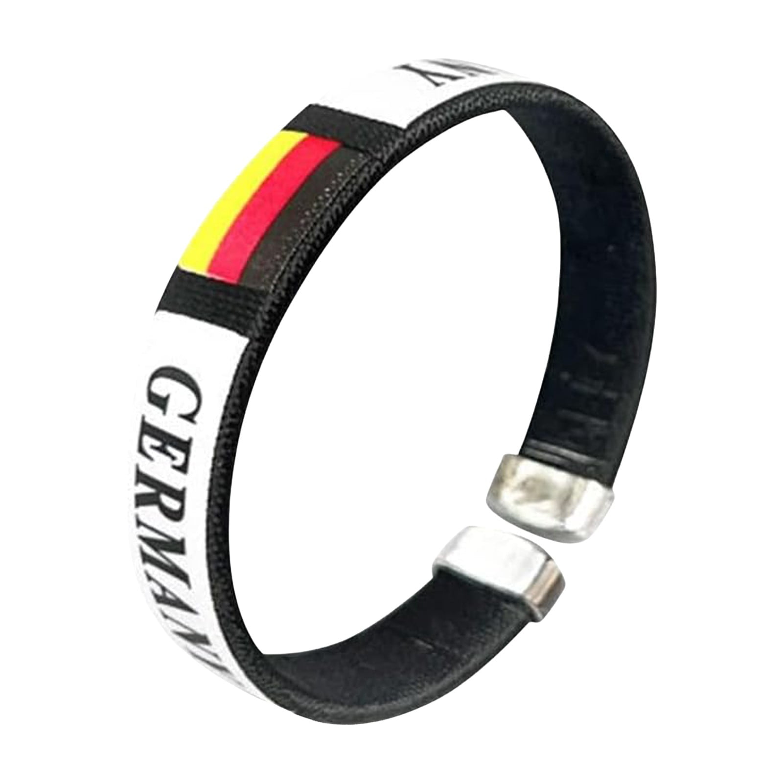 AaSFJEG German Soccer Fan Memorial Bracelet Woven Ribbon with ...