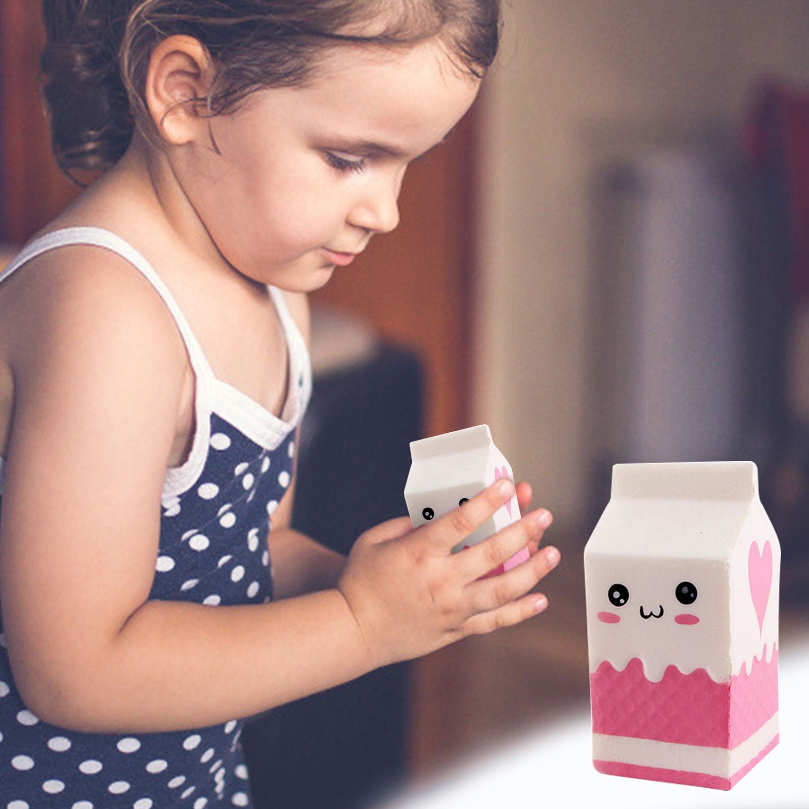 AaSFJEG Girls Toy Decompression Slow Resilience Milk Carton Toy for ...