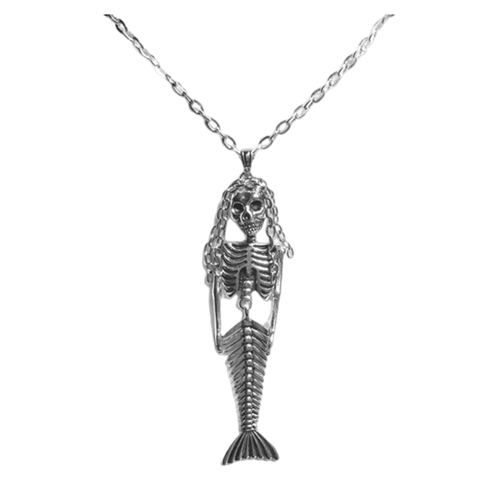 AaSFJEG Life Size Skeleton Fashion Neck Skeleton Head Neck Fish Bone ...