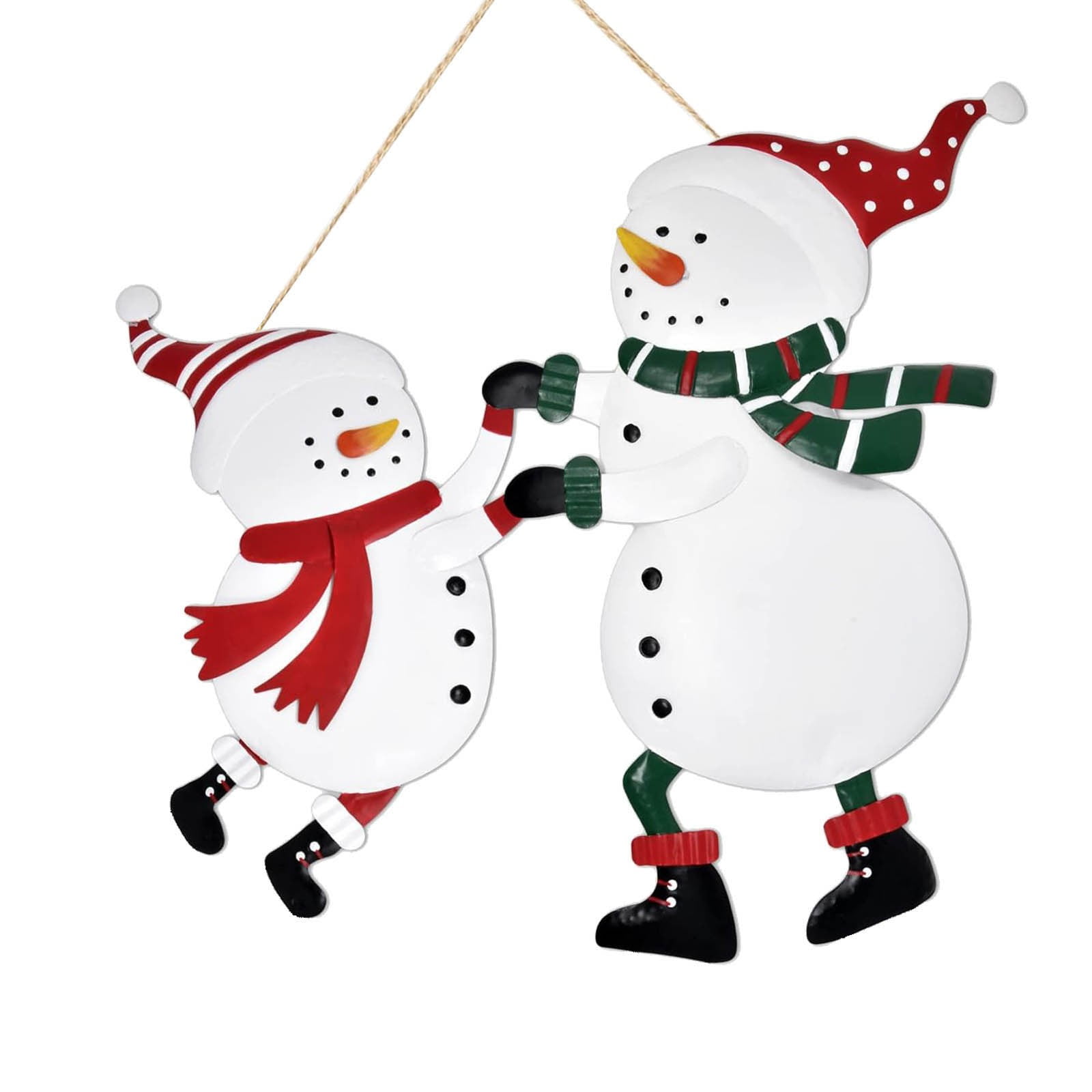 AaSFJEG Outdoor Decor Winter Snowman Wooden Hanging Sign Door Hanger ...