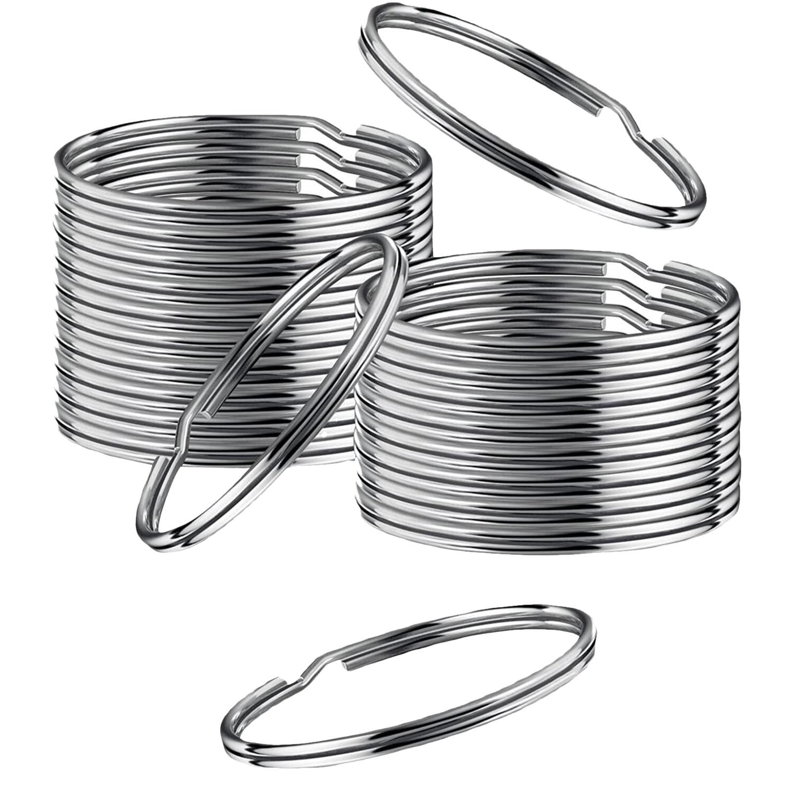 AaSFJEG Pack of 25 Keyrings Durable and Split Ring Keychains for ...