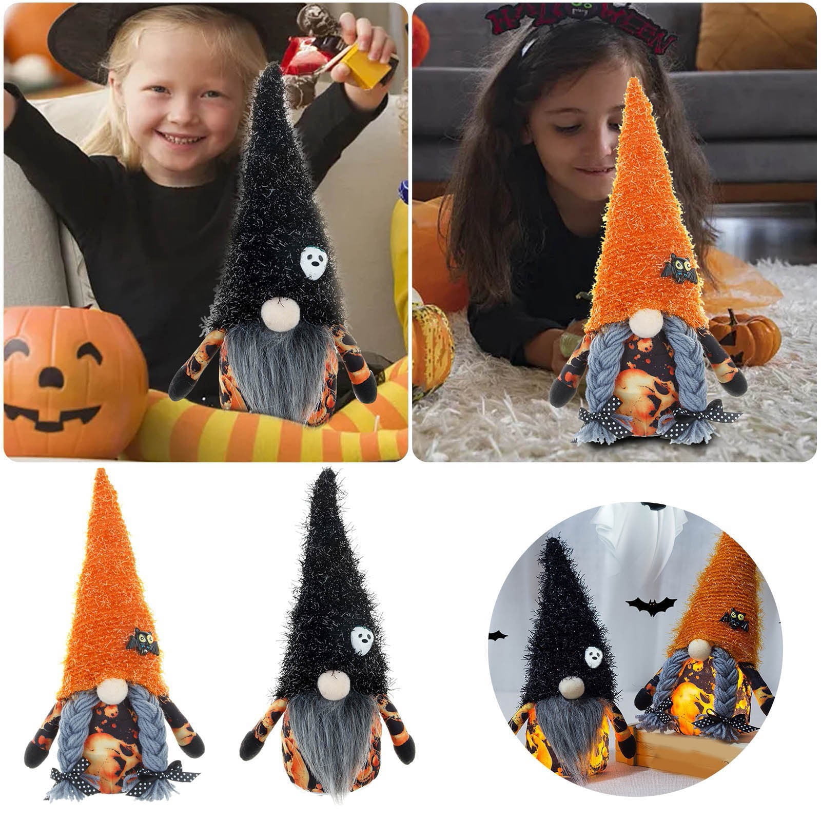 AaSFJEG Women Halloween Decorations with and Glo No Face Dolls and ...