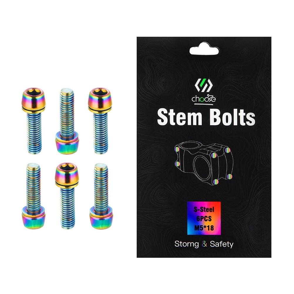 Aaaaahandlebarstembolts6Pcs M5X18 For-Mtb Bike Bolts Handlebar Stem ...