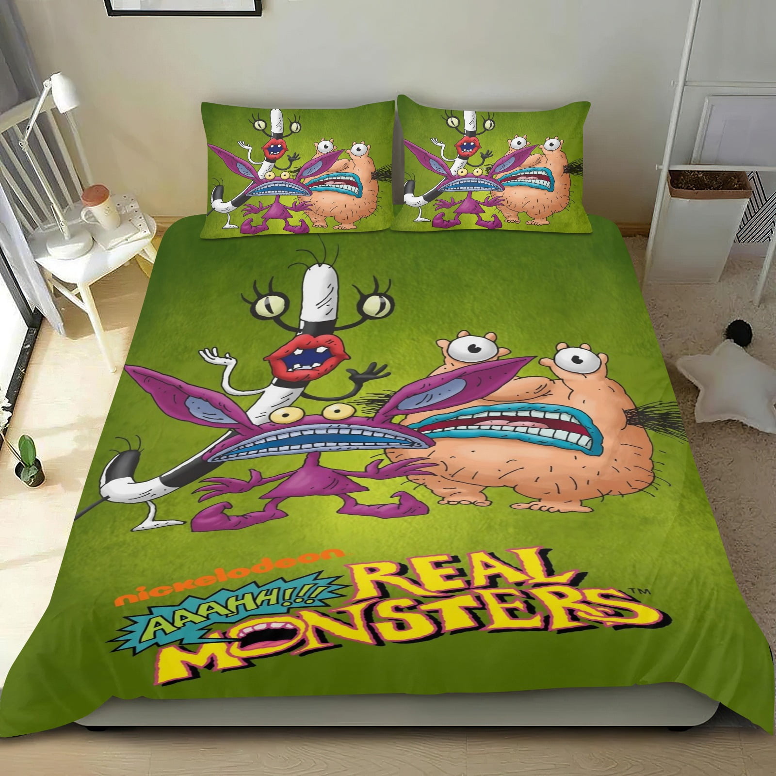 Aaahh!!! Real Monsters Bedding All Season Comforter Set with 2 Pillow ...