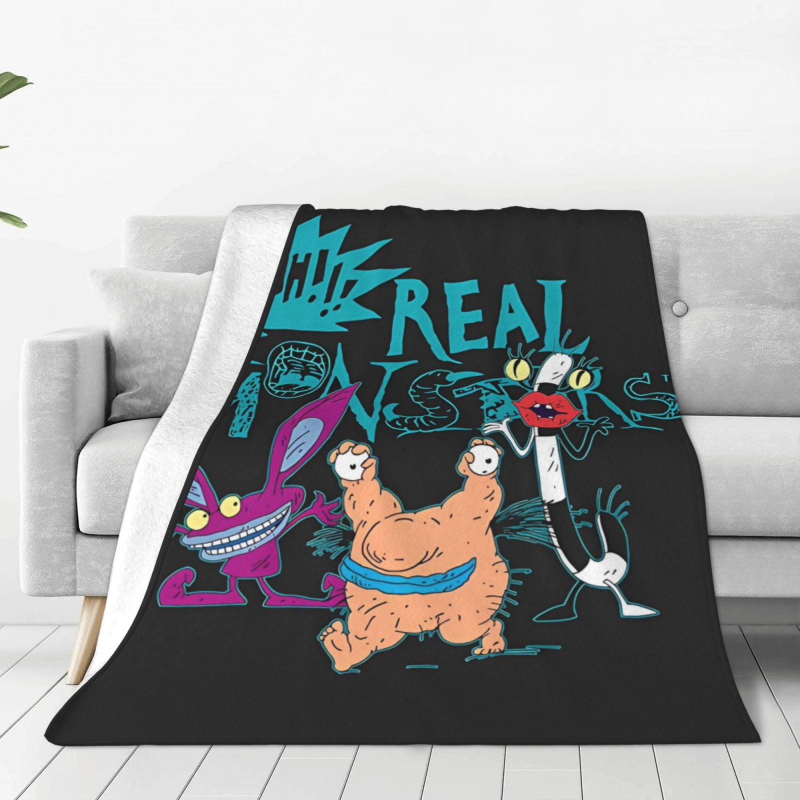 Aaahh!!! Real Monsters Throw Blanket Couch Bed Sofa Soft Lightweight ...