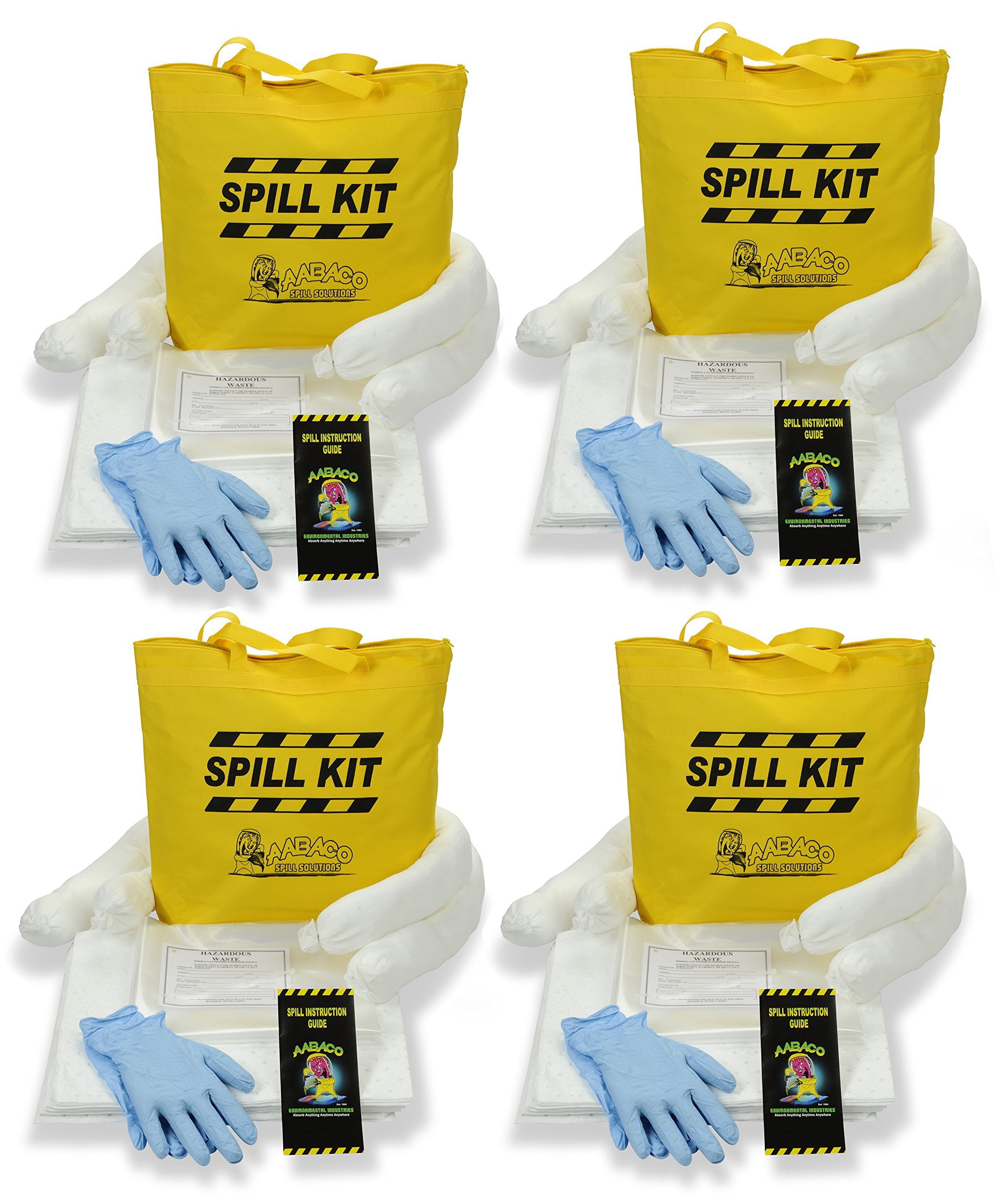 Aabaco Oil Only Spill KIT Absorbs Oil and Fuel Spills Repels Water Kits ...