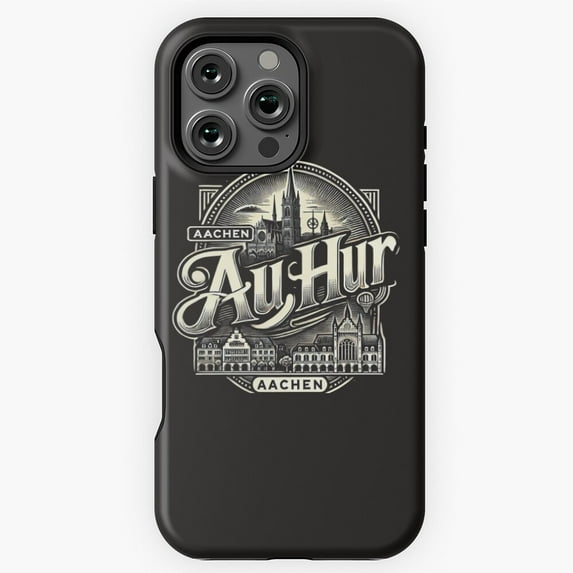 Aachen Au Hur Germany City Map Art iPhone Case 11 12 13 14 15 16 17 Pro ...