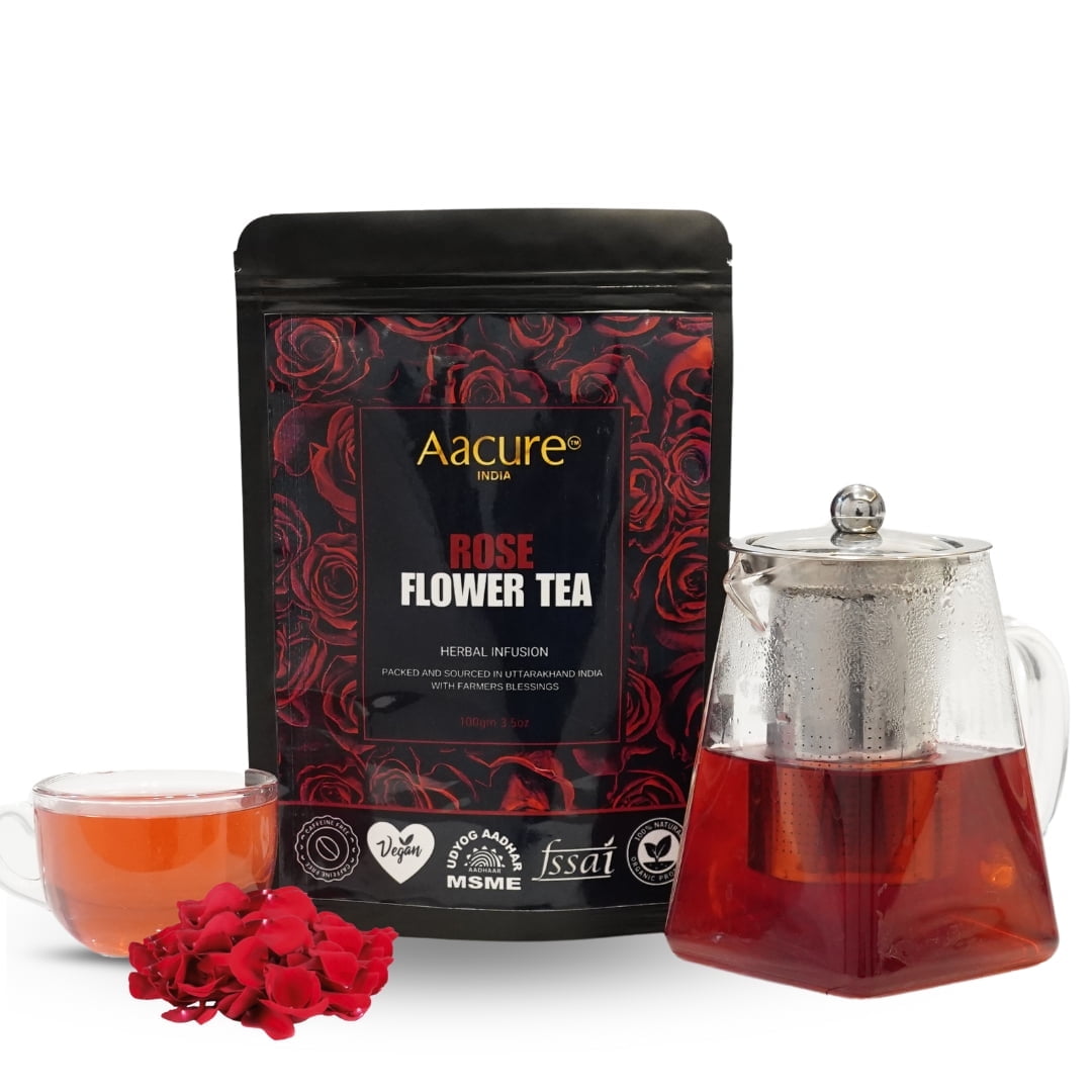 Aacure, Rose Flower Tea | Organic Rose Petals Tea |100+Cups,3.5ounce ...