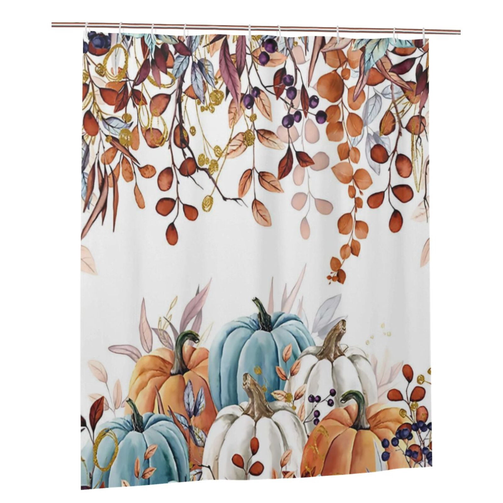 Aaekzj Farmhouse Fall Harvest Thanksgiving Pumpkin Shower Curtain ...