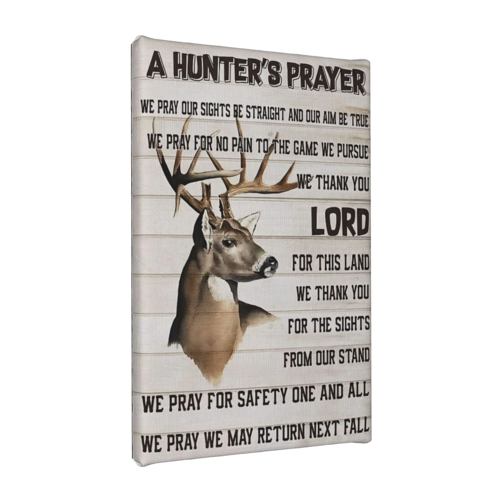 Aaheei-A Hunter’s Prayer Deer Wall Art (Wood Inner Frame) |Farmhouse ...