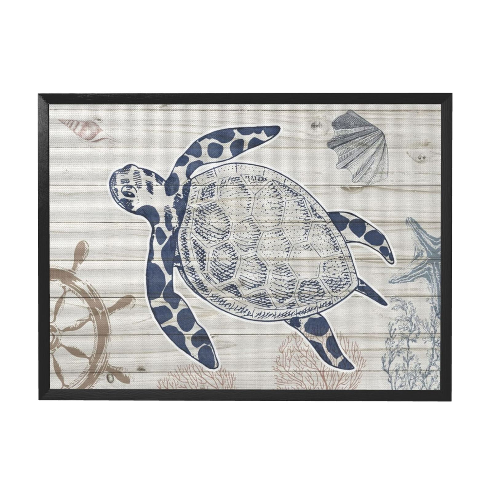 Aaheei Adorable! Illustration of a sea turtle on a wooden - textured ...