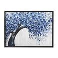 Aaheei – Blue Tree of Life Wall Art – Bold Textured Floral Canvas Print | Durable Scratch ...