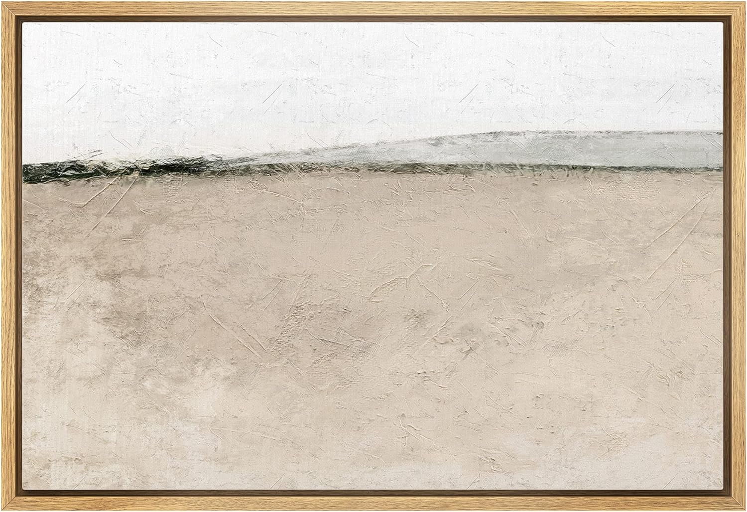 Aaheei Canvas Print Wall Art Desolate Brown Watercolor Rural Landscape ...