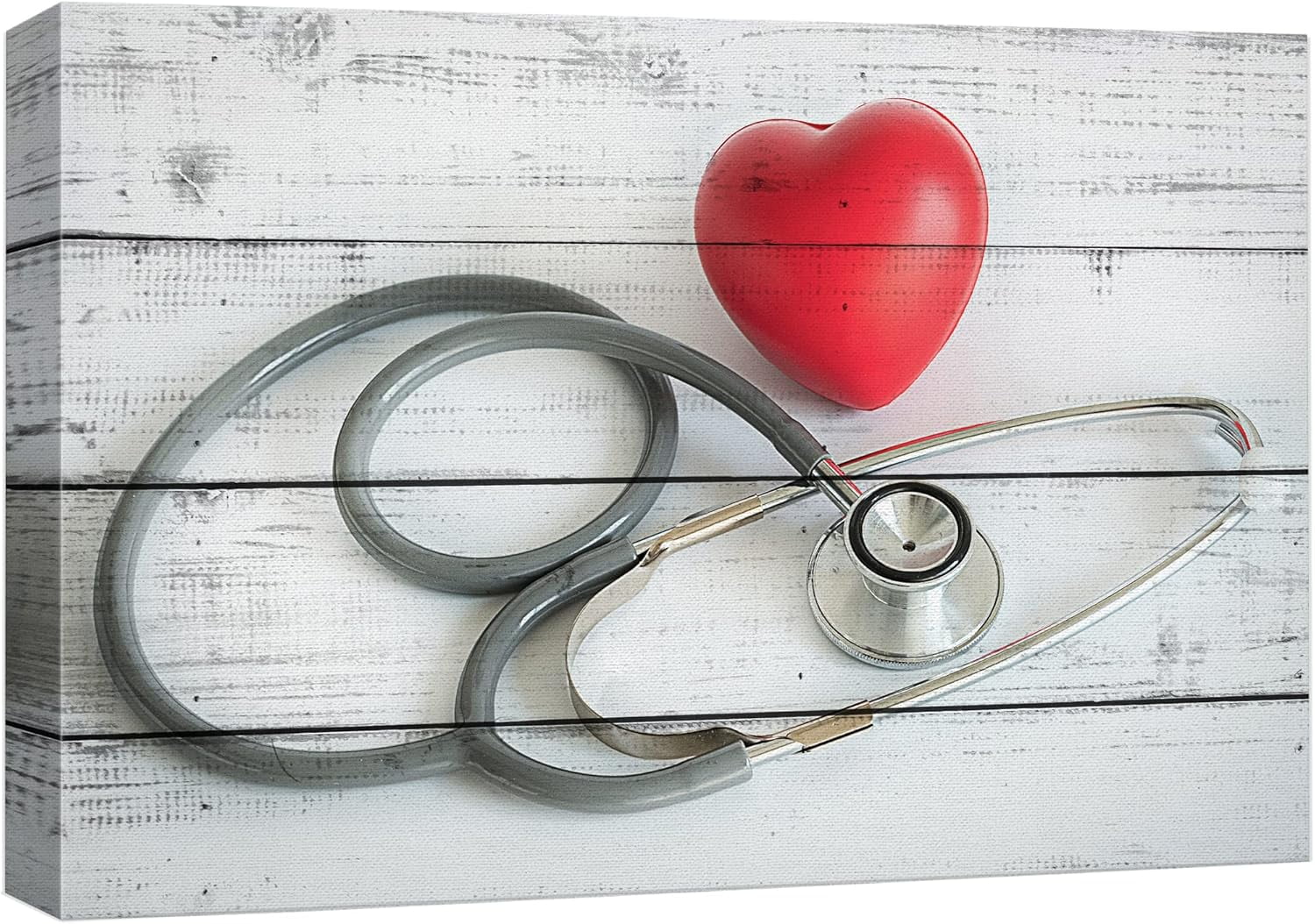 Aaheei Canvas Print Wall Art Doctor's Stethoscope Heart Medical ...