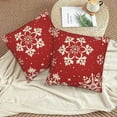 Aaheei-Crimson Snowflake Short Plush Pillow Covers (2-Pack) | Cozy Core ...