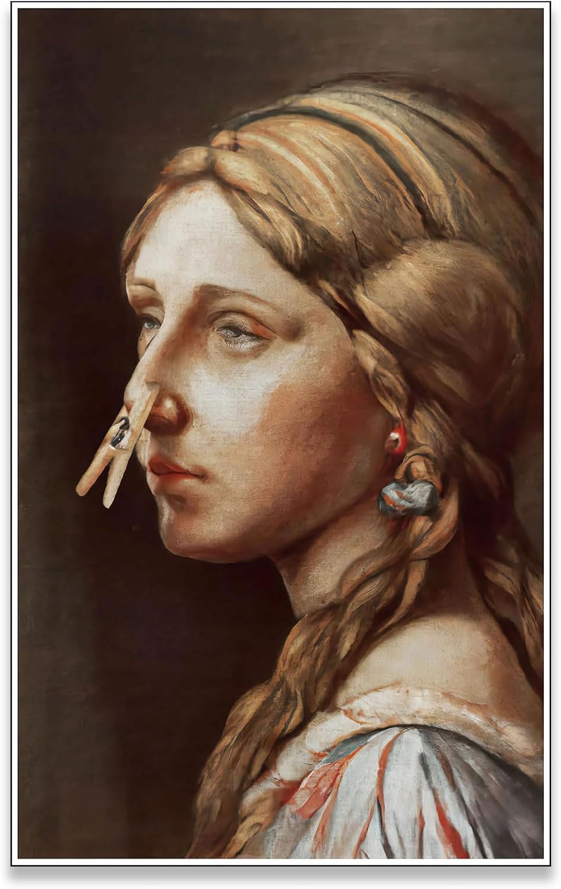 Aaheei Funny Bathroom Canvas Wall Art，Classical Painting，Vintage Poster ...