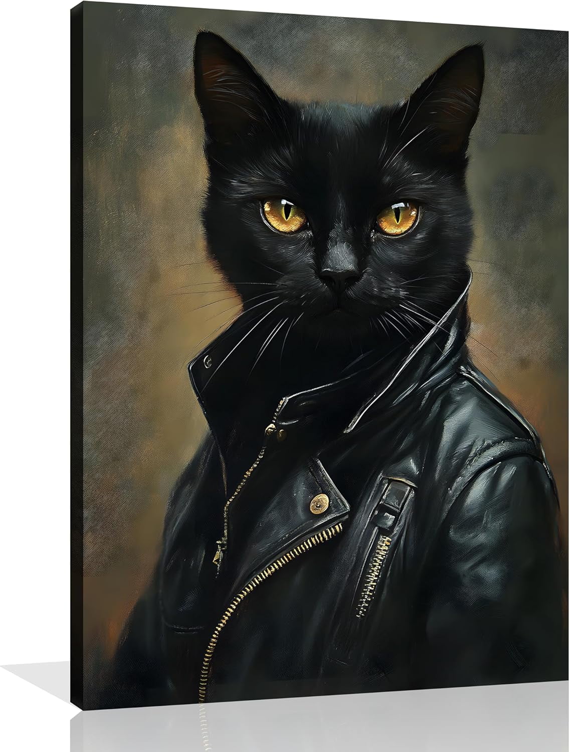 Aaheei Gothic Cat Wall Art Canvas Poster for Halloween - Funny Black ...