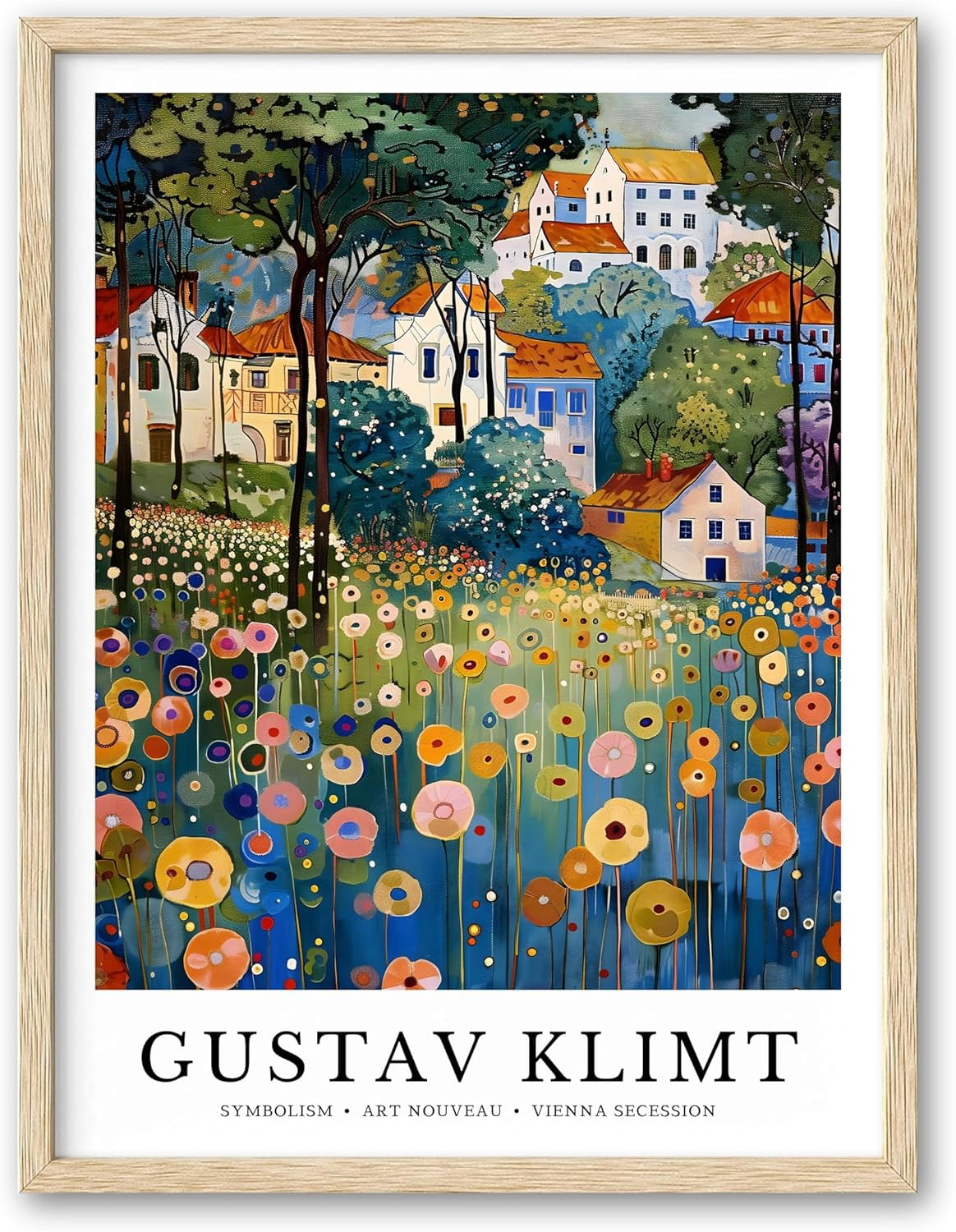 Aaheei Gustav Klimt Village Wall Art,Symbolism Canvas Painting Print ...