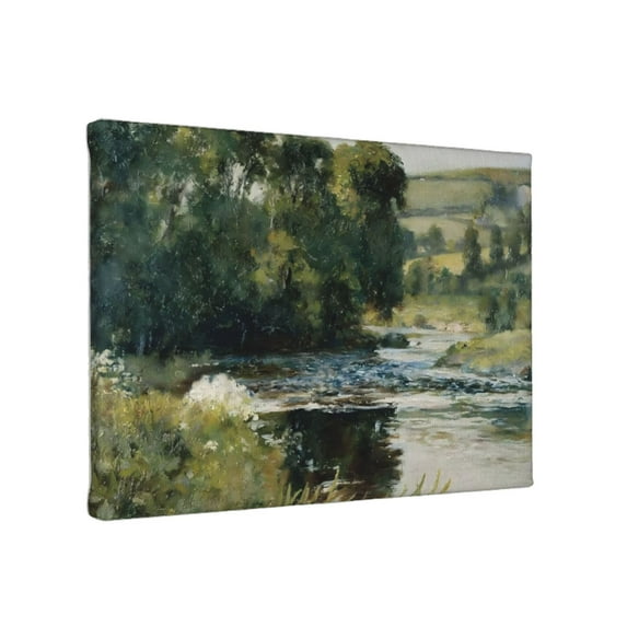 Aaheei – Impressionist River Landscape Canvas Art (Wood Inner Frame ...