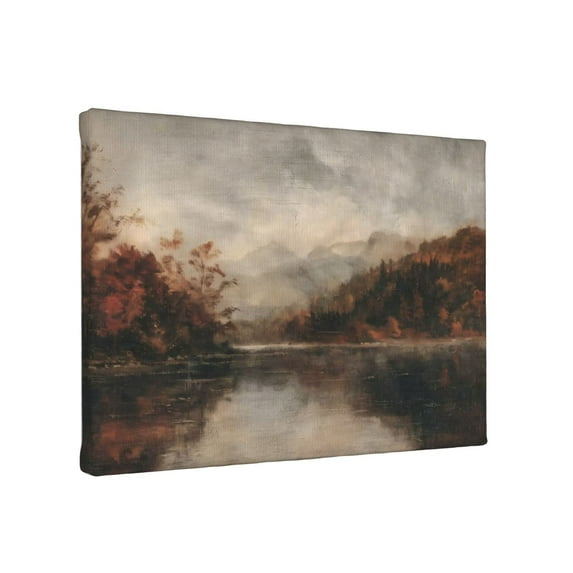 Aaheei – Inner Frame Misty Lake Landscape Canvas Poster Wall Decor ...
