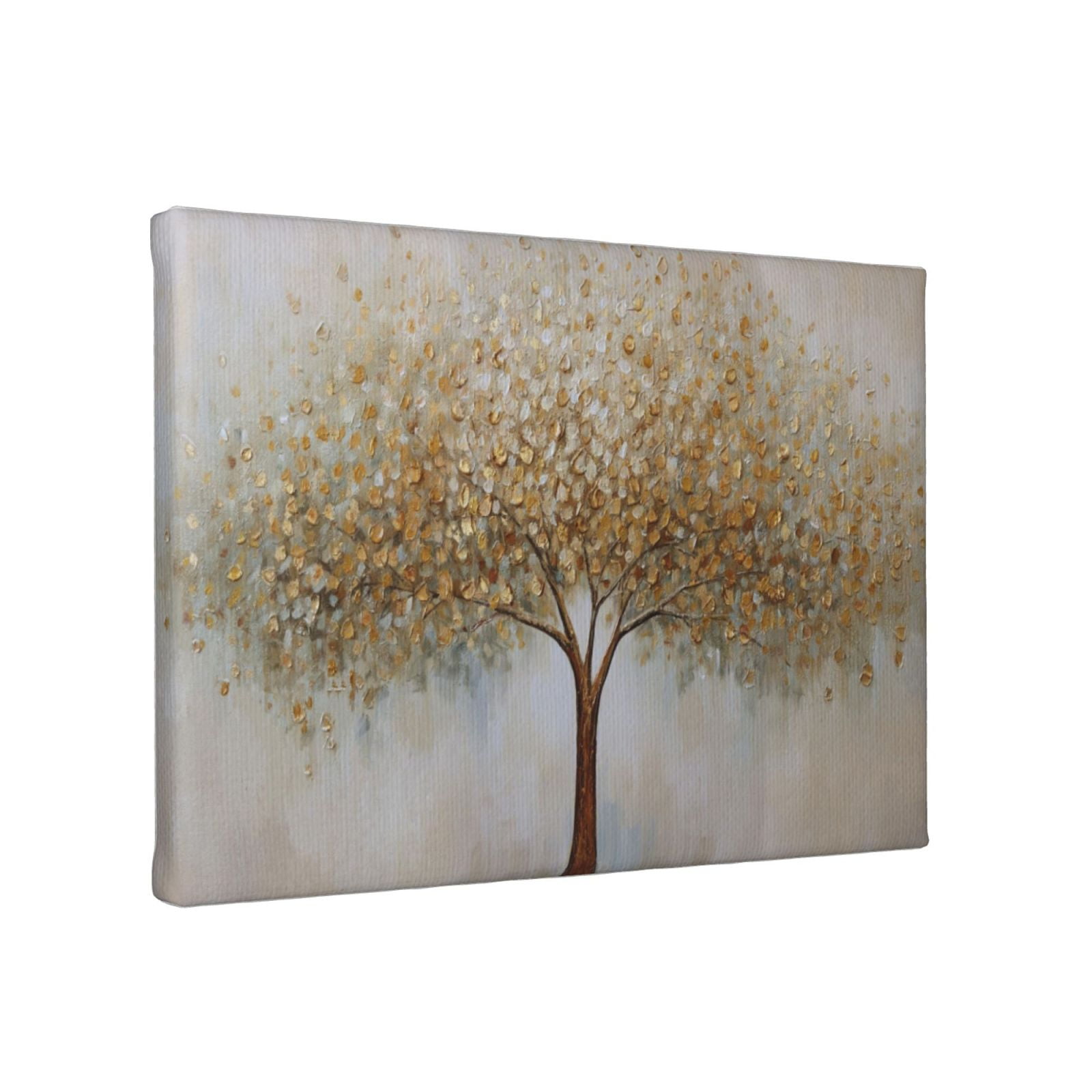 Aaheei – Inner Wood Frame Golden Tree Canvas – Seamless Taut Texture ...