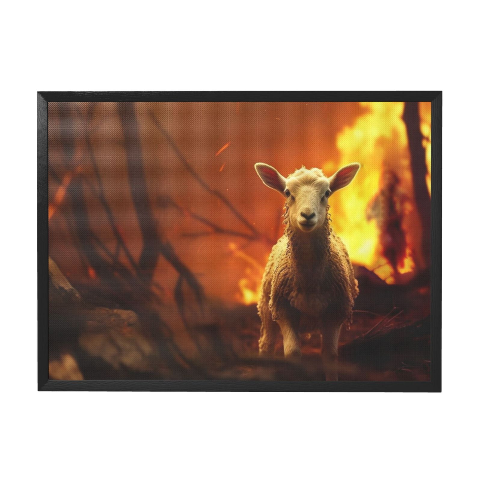 Aaheei Inspiring! Lamb stands strong amidst flames, symbol of ...