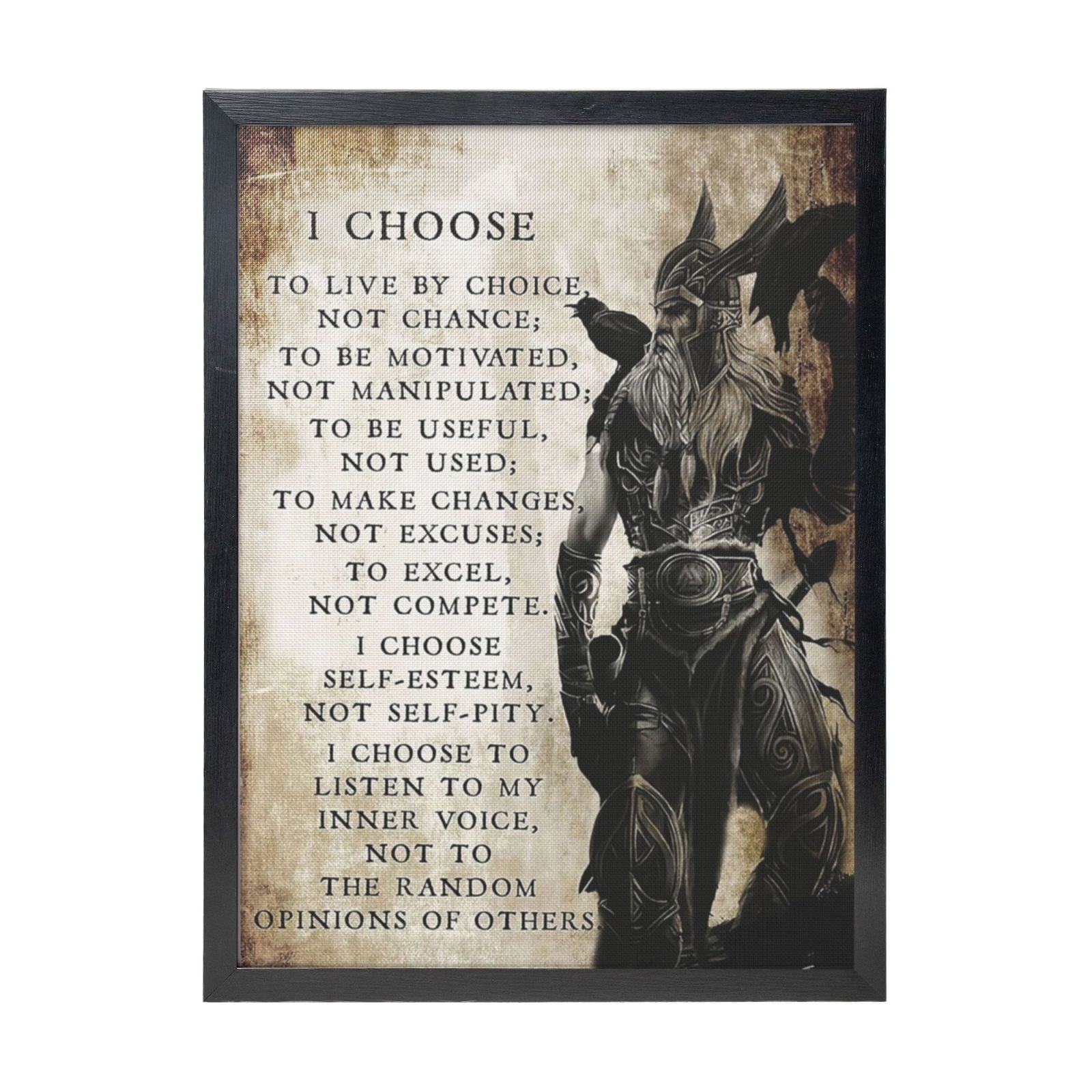 Aaheei Invigorating! Viking - inspired canvas poster with a self ...