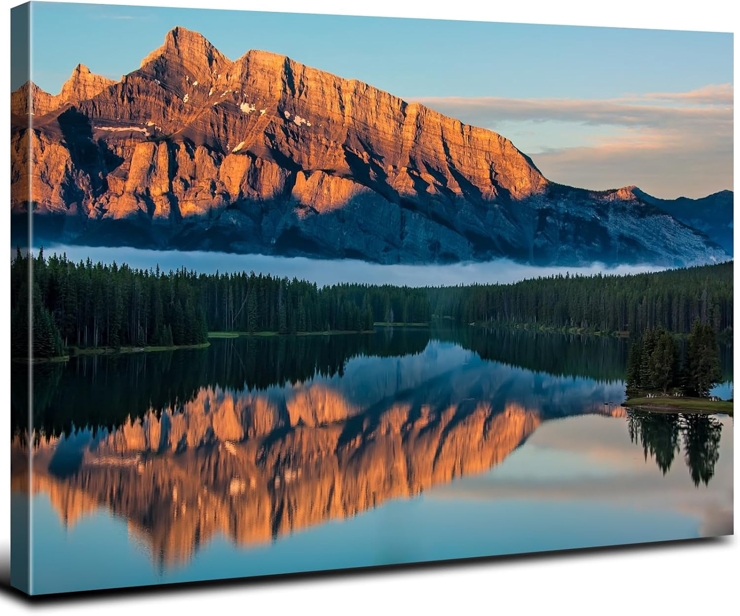 Aaheei Lakeside Scenery Canvas Wall Art for Bathroom", Nature Rock ...