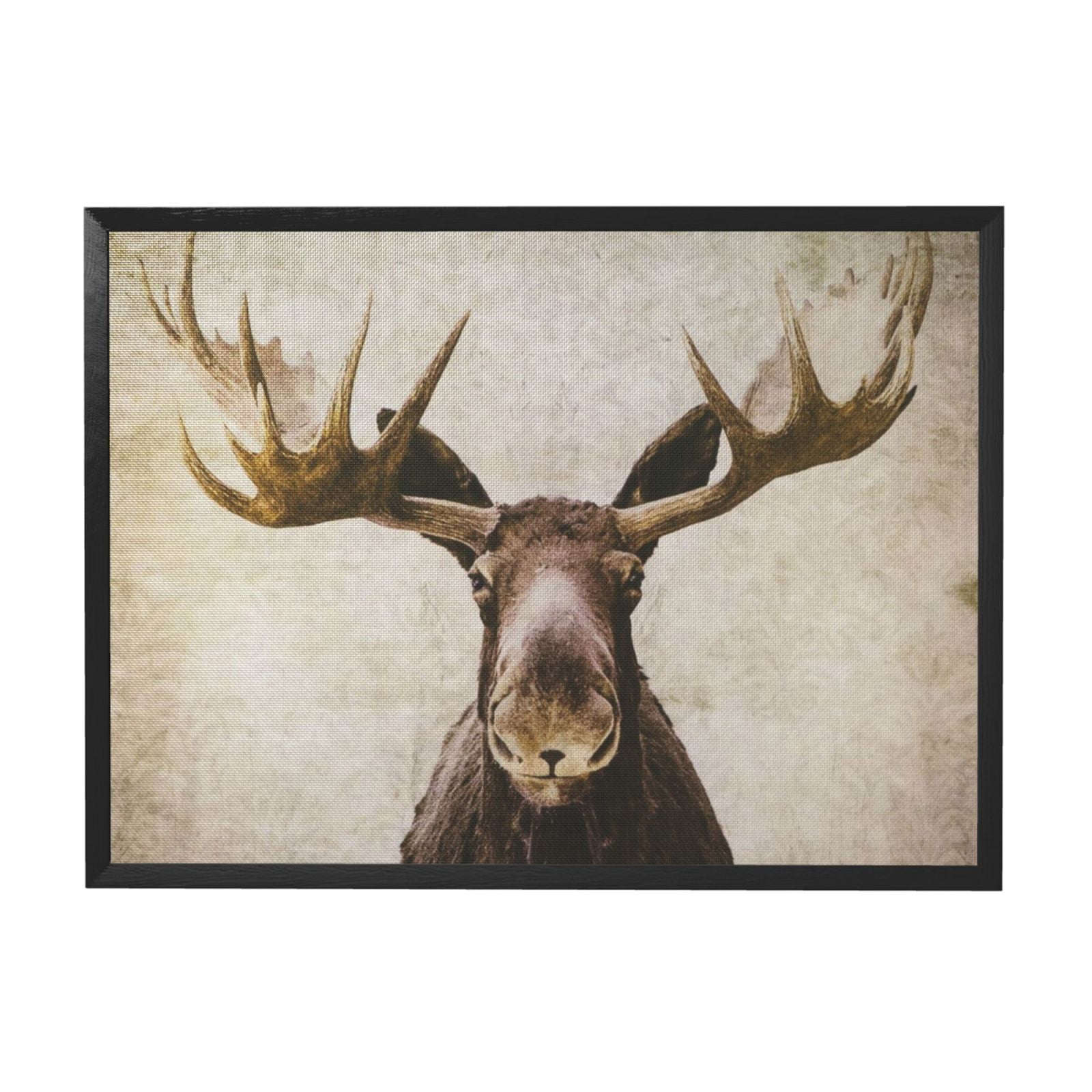 Aaheei Magnificent! Moose portrait art with rustic backdrop. Ideal for ...