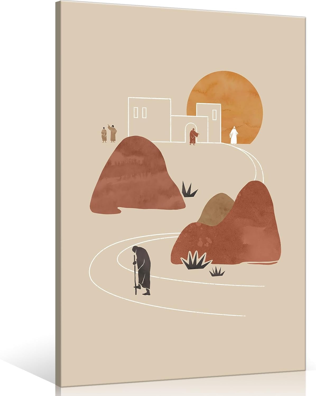 Aaheei Modern Minimalist Jesus Canvas Wall Art Abstract Prodigal Son ...