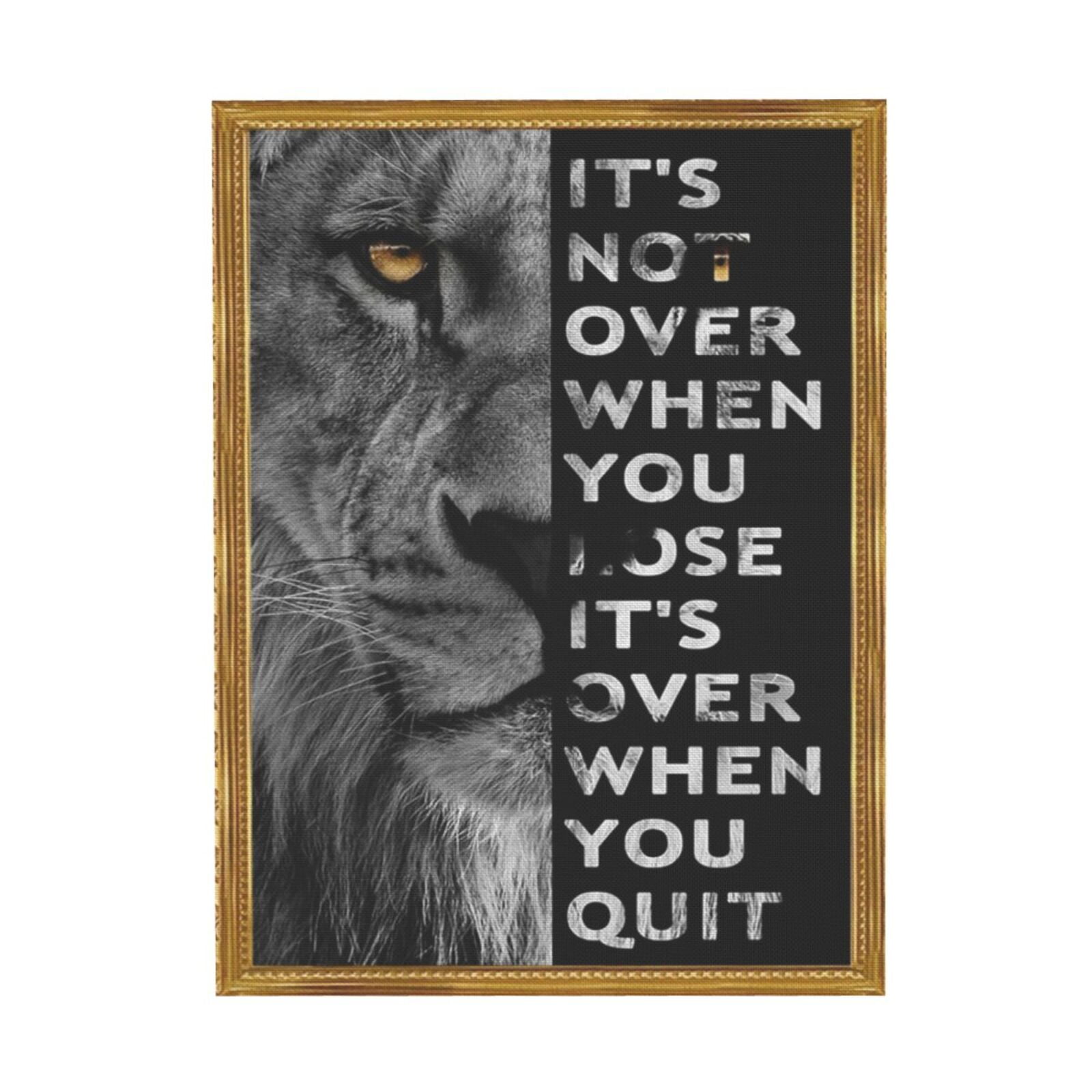 Aaheei Motivating! Lion canvas poster with a resilience message. Great ...