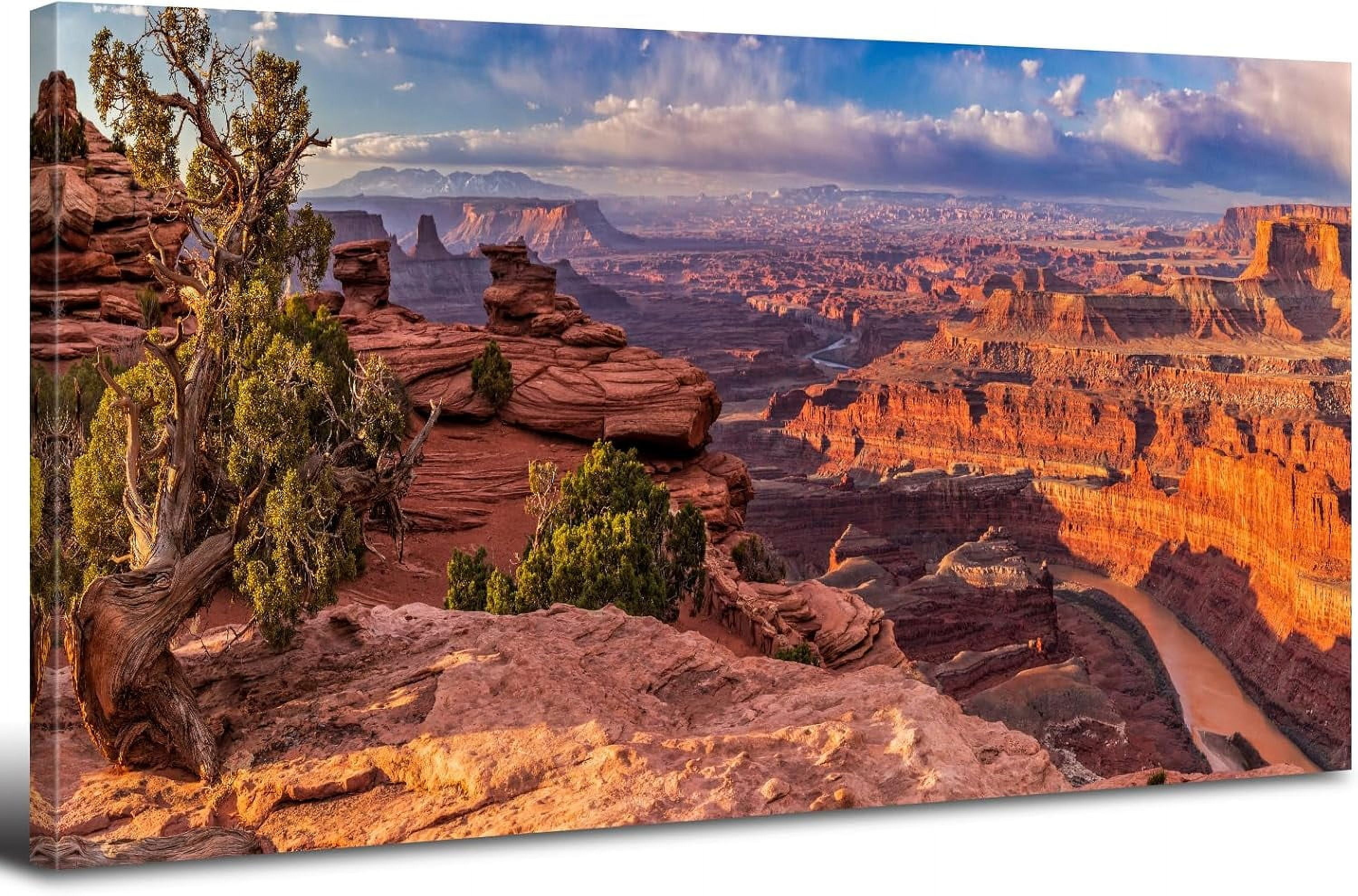 Aaheei Mountain Desert Wall Art Western Wall Decor Grand Canyon Picture ...