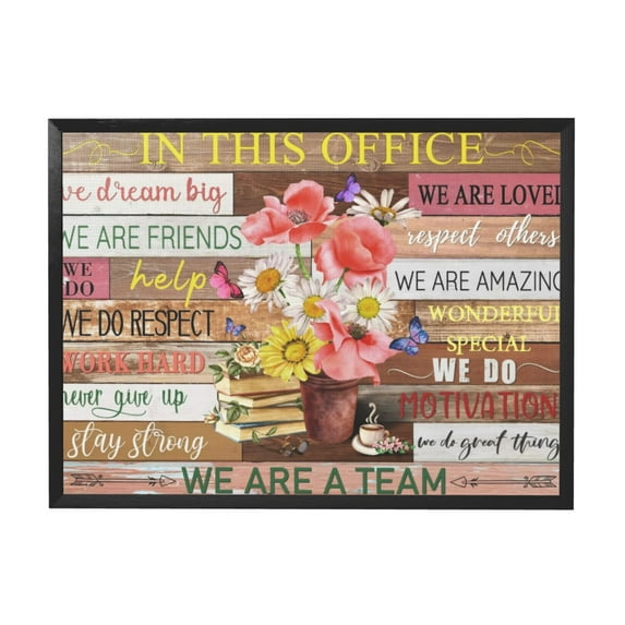 Aaheei Office Team Motivation Art (Black Plastic Frame) – Modern ...