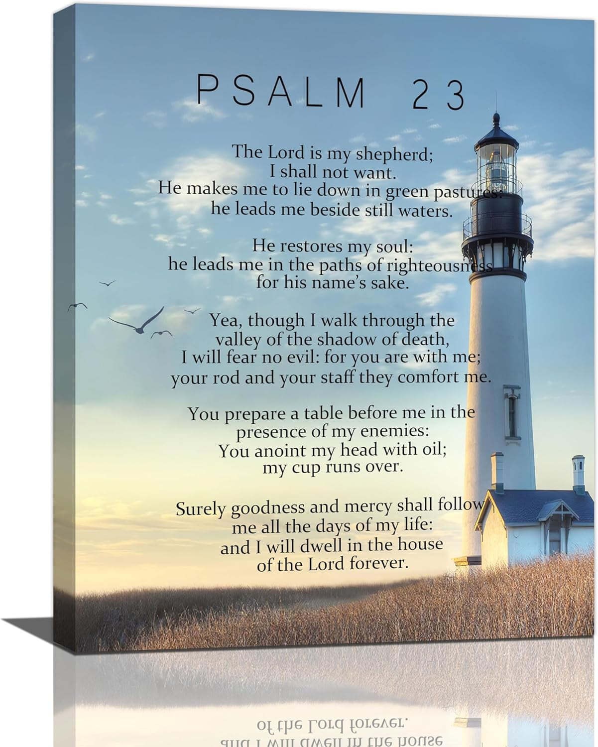 Aaheei Psalm 23 Wall Art Bible Verse Pictures Wall Decor Christian ...