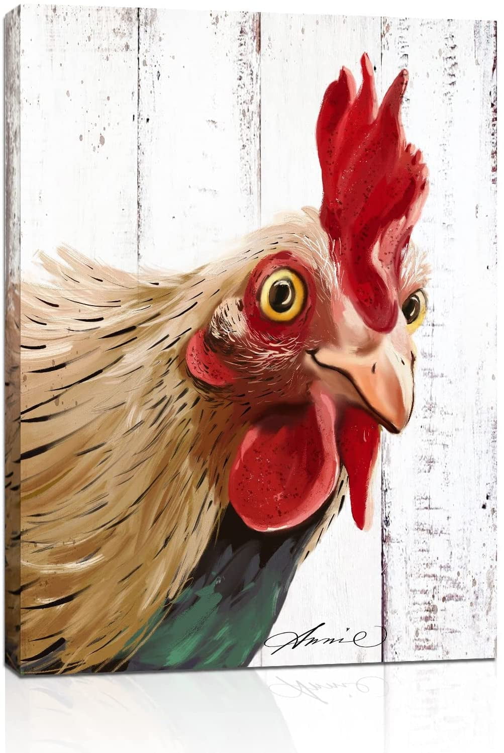 Aaheei Rooster Kitchen Decor Wall art - Abstract Farmhouse Chicken ...