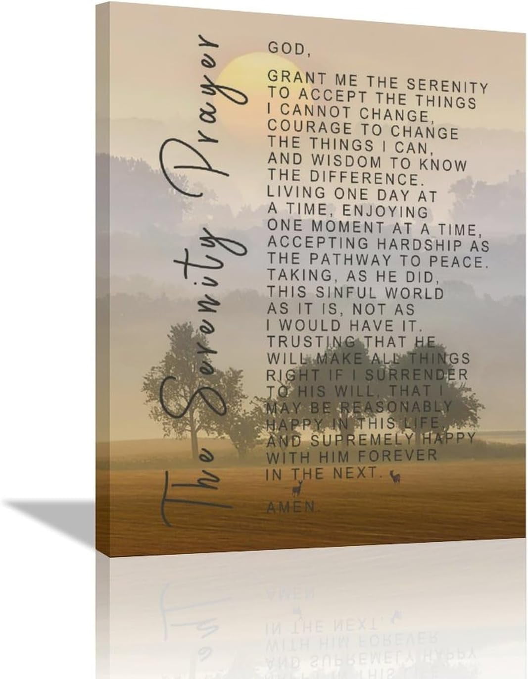 Aaheei The Serenity Prayer Canvas Wall Art Serenity Prayer Sign ...