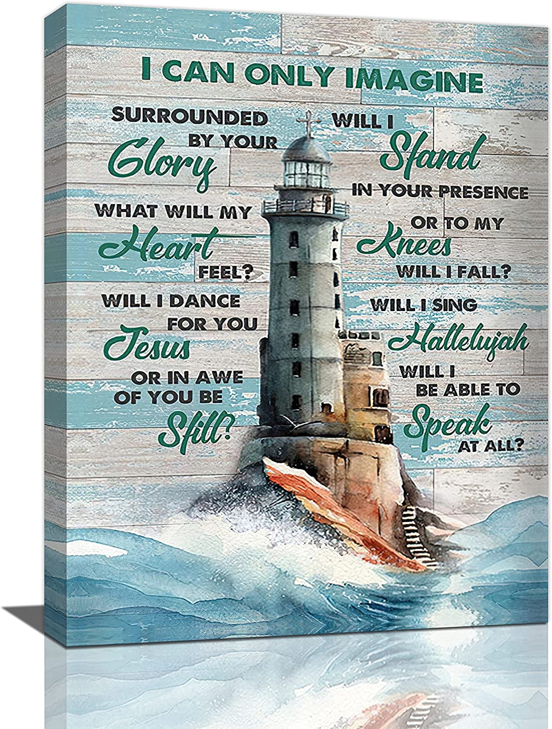 Aaheei Spiritual! Lighthouse canvas poster with faith - filled lyrics ...