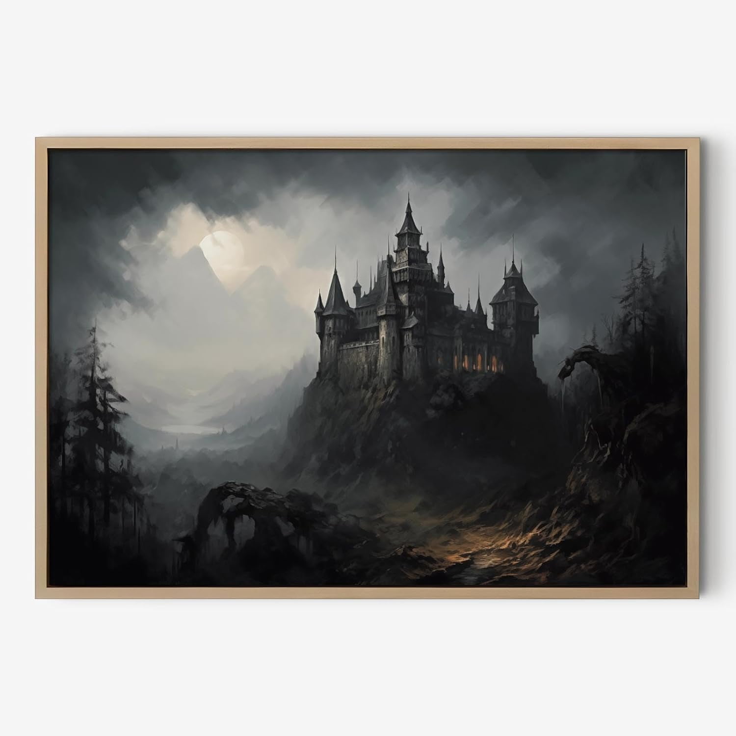 Aaheei Vintage Castle Poster Dark Academia Victorian Gothic Castle Wall ...
