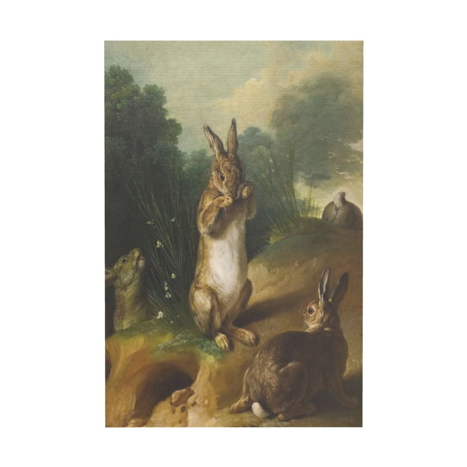 Aaheei Whimsical! Rabbits in a natural setting, ideal for home decor ...