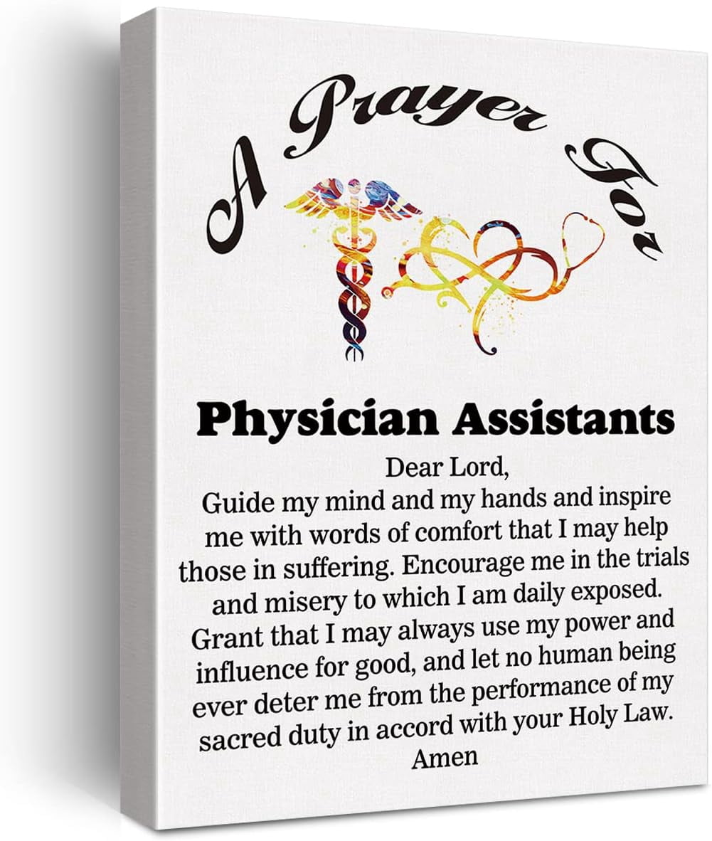 Aaheei a Physician Assistant's Prayer Canvas Home Wall Art Decor ...